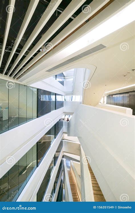 The Interior Of Jockey Club Innovation Tower Hong Kong Editorial Stock