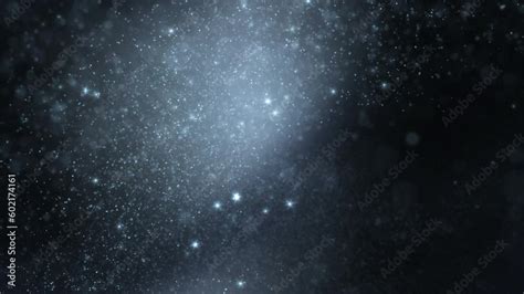Abstract Ambient Vj Loop Background Of Swirling Luminous Silver Particles Relaxing Concept 3d