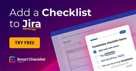 Smart Checklist For Jira Ideal For Todo Definitions Of Done And Acceptance Criterias Titanapps
