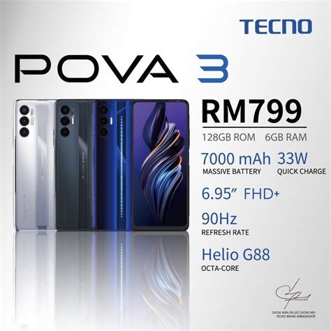 Tecno Pova Gb Gb Free Gift Years Warranty Shopee Malaysia