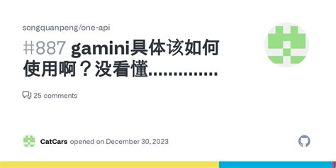 Gamini具体该如何使用啊？没看懂 · Issue 887 · Songquanpengone Api