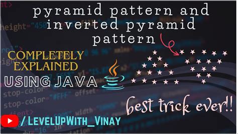 pyramid and inverted pyramid pattern in java language youtube