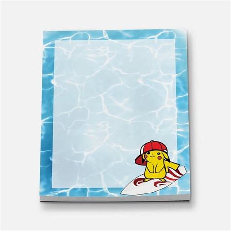 Pikachu Notepad Etsy