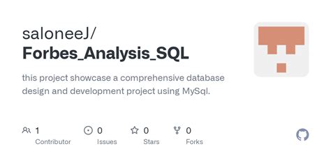 Github Saloneejforbesanalysissql This Project Showcase A