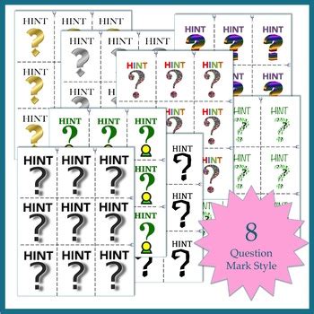 Hint Cards For Escape Rooms And Breakout EDU Games By Thought Process