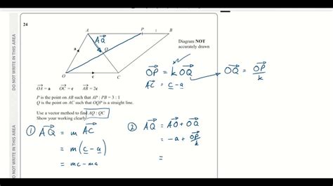 Igcse Maths 2019 June 1hr Q24 Vectors Vector Geometry Rtm027