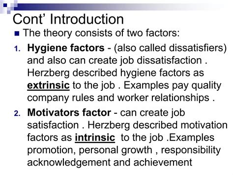Two Factors Theory Ppt