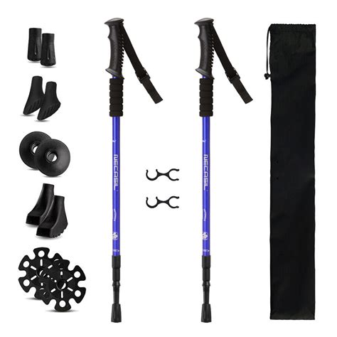 Agptek Folding Telescoping Trekking Pole Alpenstocks Ultralight