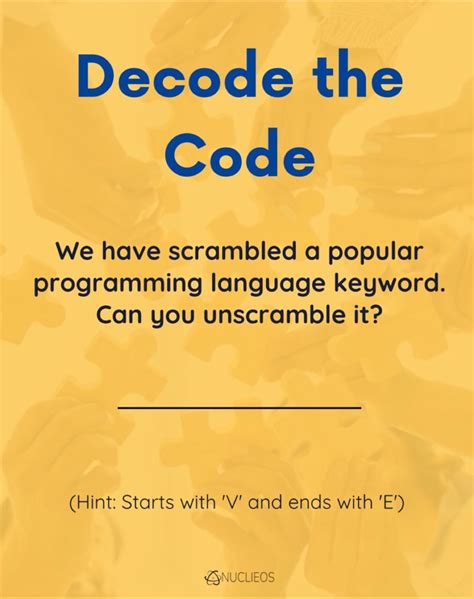 Nuclieos On Linkedin Puzzle Codingchallenge Decode Skill