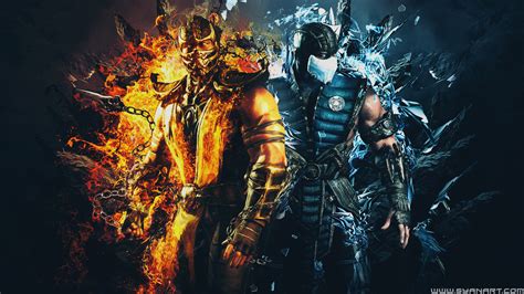 Sub Zero Scorpion Mortal Kombat X Wallpaper 4k