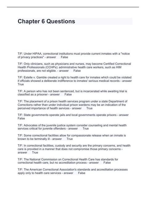 Chapter 6 Questions With Correct Answers 2024 Cchp Stuvia Us