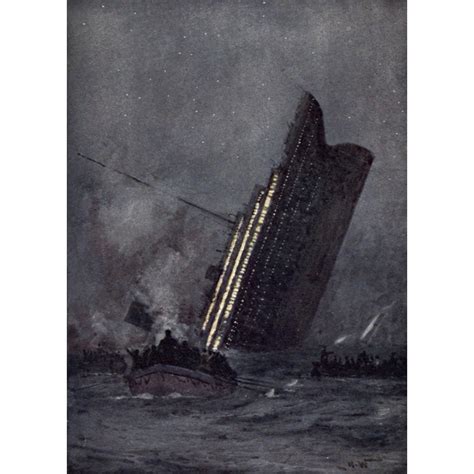 Nw Titanic 1912 Sinking Of Titanic Poster Print