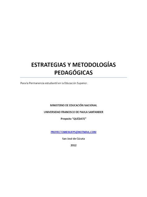 Estrategias Pedagogicas Pdf
