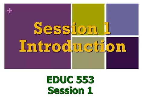 ppt session 1 introduction powerpoint presentation free download