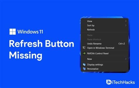 How To Get Windows 11 Refresh Option Back In Menu Working