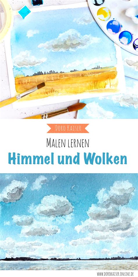 Malen Lernen Mit Aquarell Himmel Mit Wolken Doro Kaiser Grafik