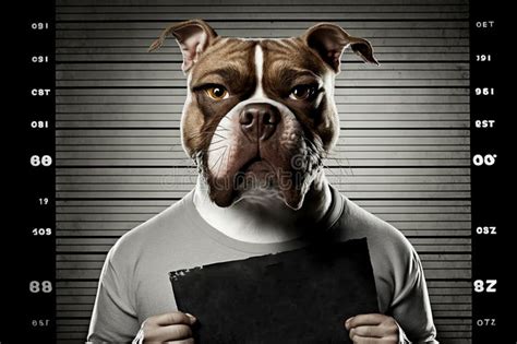 Guilty Dog Portrait Custom Pet Mugshot Prisoner Pet Generative Ai