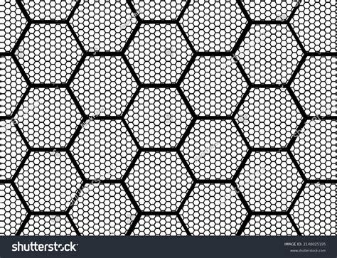 Hexagon Pattern Small Hexagon Pattern Inside Stock Illustration