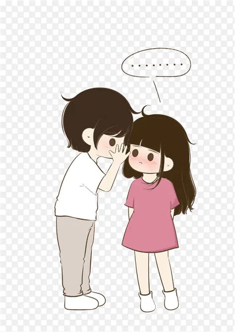手绘卡通说悄悄话的男孩女孩png图片素材下载图片编号yvrrpaea 免抠素材网