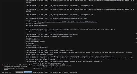 Failed To Reconnect Via Ssh Due To Persistent Failed To Create Hard Link Error Bug Reports