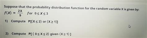 Solved Suppose That The Probability Distribution Function Chegg