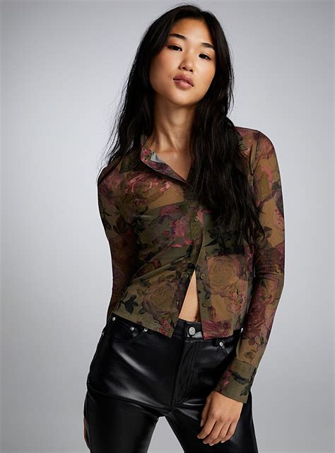 Sheer Mesh Shirt Twik Womenu2019s Shirts Simons