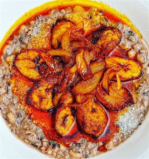 Gob3 Gari And Beans With Plantain African Food African Recipes