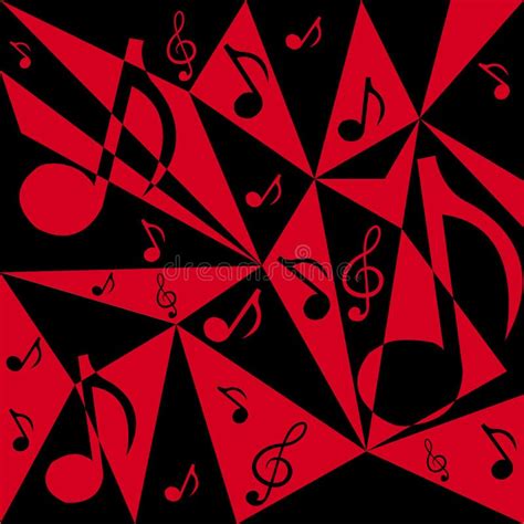 Vector Abstract Background With Music Notes Stock Vector Illustration