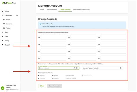 How Do I Reset My Wallet Passcode Green