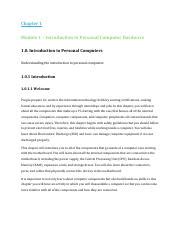 Introduction To Personal Computer Hardware Components And Course Hero