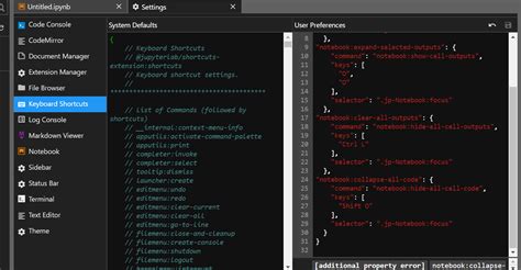 Jupyter Jupyterlab Cant Map Shortcuts Additional Property Error