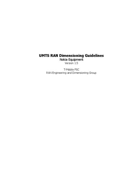 Umts Ran Dimensioning Guidelines Pdf High Speed Packet Access