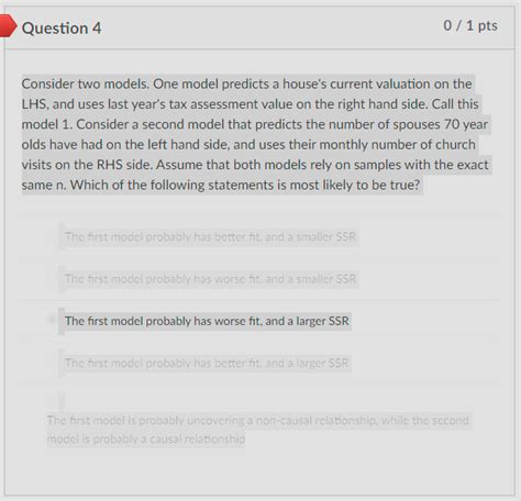 Solved Consider Two Models One Model Predicts A House S Chegg