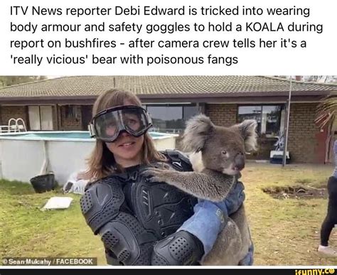 Still Hilarious A Year Later Itv News Reporter Debi Edward Is