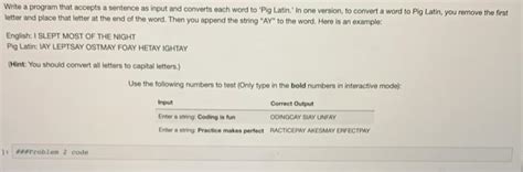 Solved Write A Program That Accepts A Sentence As Input And