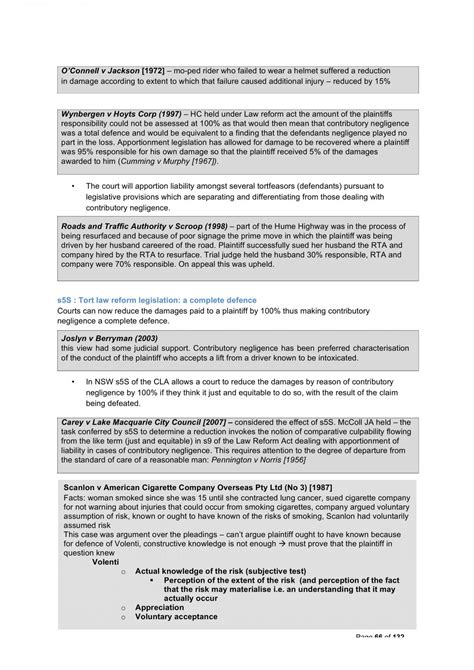 70311 Torts Full Set Notes 70311 Torts Uts Thinkswap