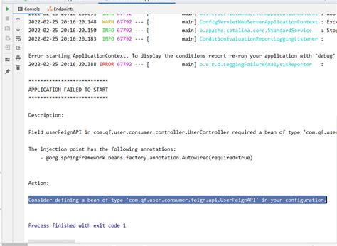 Consider Defining A Bean Of Type Qf User Consumer Feign Api