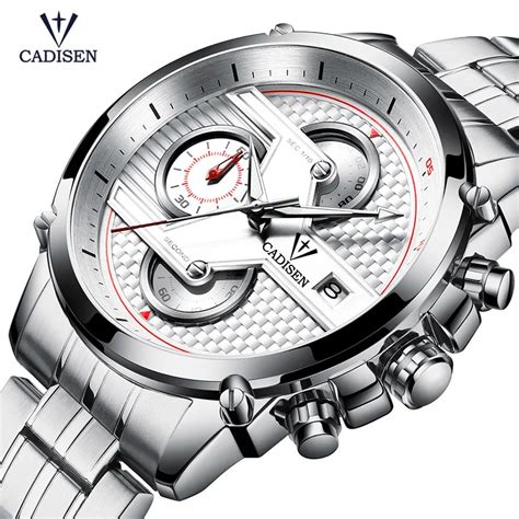Cadisen Men's Classic Stainless Steel Quartz Watches Fashion Business ...