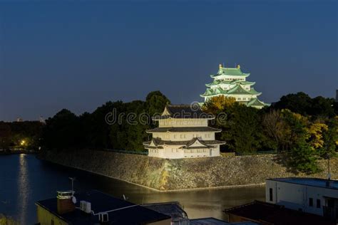 Nagoya Castle At Night Japan Stock Image Image Of Defensive