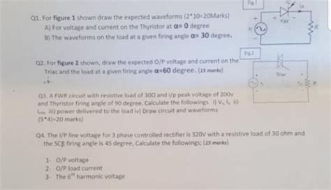 Solved Q For Figure Shown Draw The Expected Waveforms Chegg