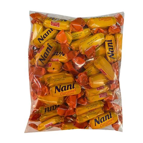 قیمت و خرید تافی کارامل حاوی کنجدو روکش فرآورده کاکائویی تلخ نانی شیرین عسل 400 گرم