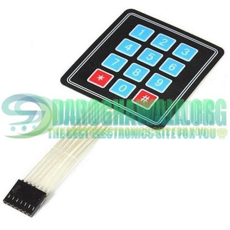 Arduino 3X4 KEYPAD 4×3 Matrix 12 keys Membrane Switch Keypad in Pakistan