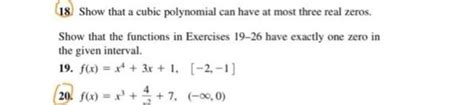solved 18 show that a cubic polynomial can have at most