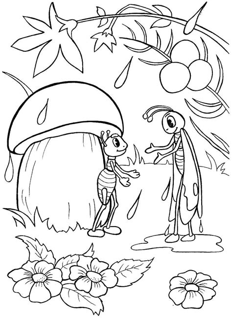 The Ant And Grasshopper Printable