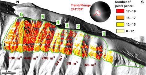 Map Of The Frequency Of Discontinuities Representing The Theoretical