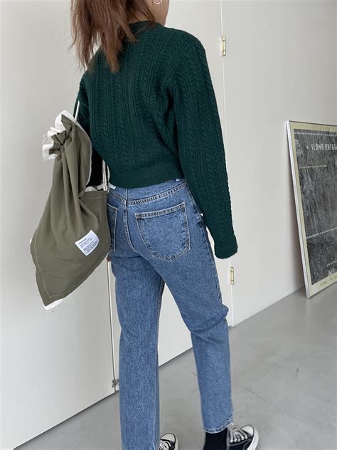 투빙 제트 꽈배기 크롭 니트 3 Color