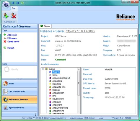 Reliance Opc Server