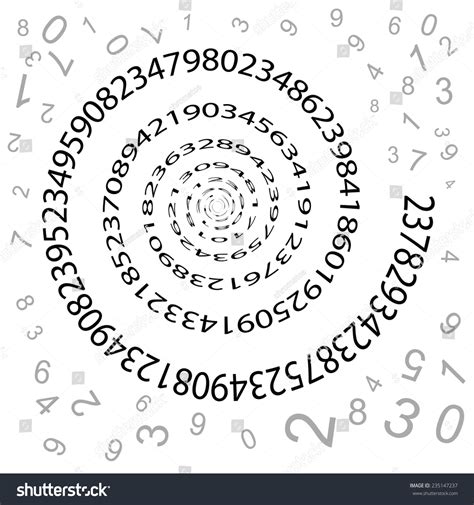 Funnel Digits 2d Illustration Math Background Stock Vector Royalty