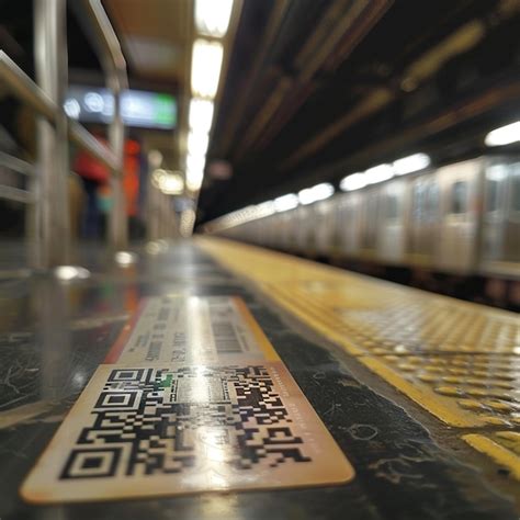 A Detailed View Of A Public Transit Pass With A Qr Code Premium Ai