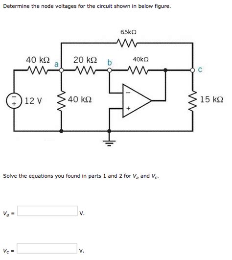 Solved Determine The Node Voltages For The Circuit Shown In Chegg